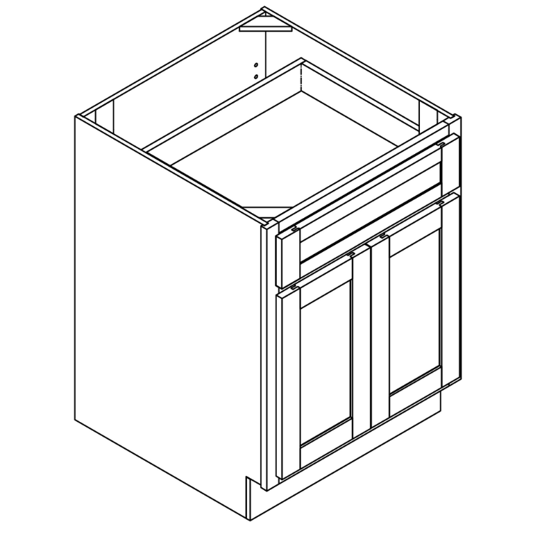 Standard Base 1 Drawer 2 Doors – Arrowstone Cabinetry